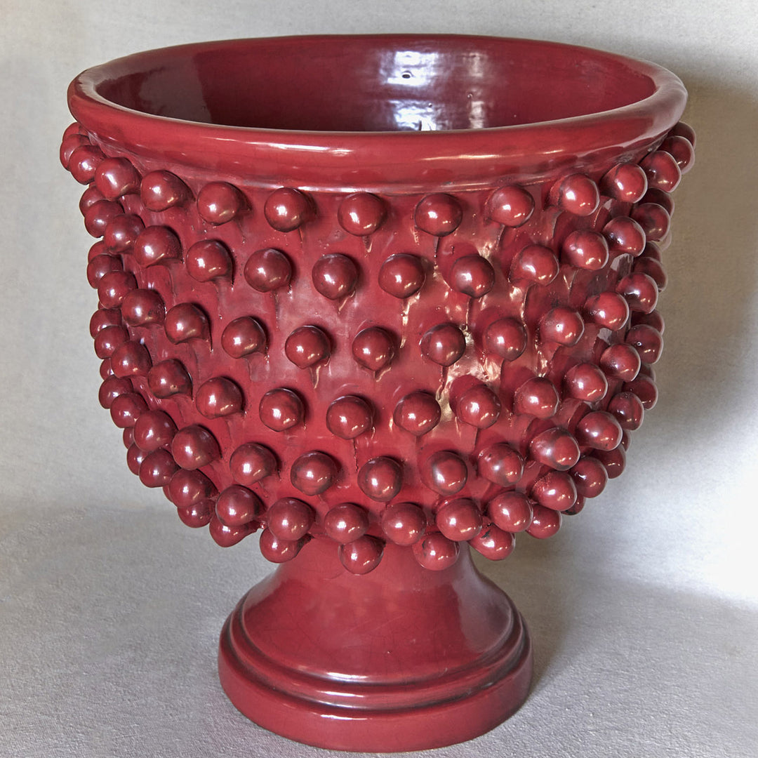 Red Textured Cachepot Ceramiche Ceccarelli | Artemest