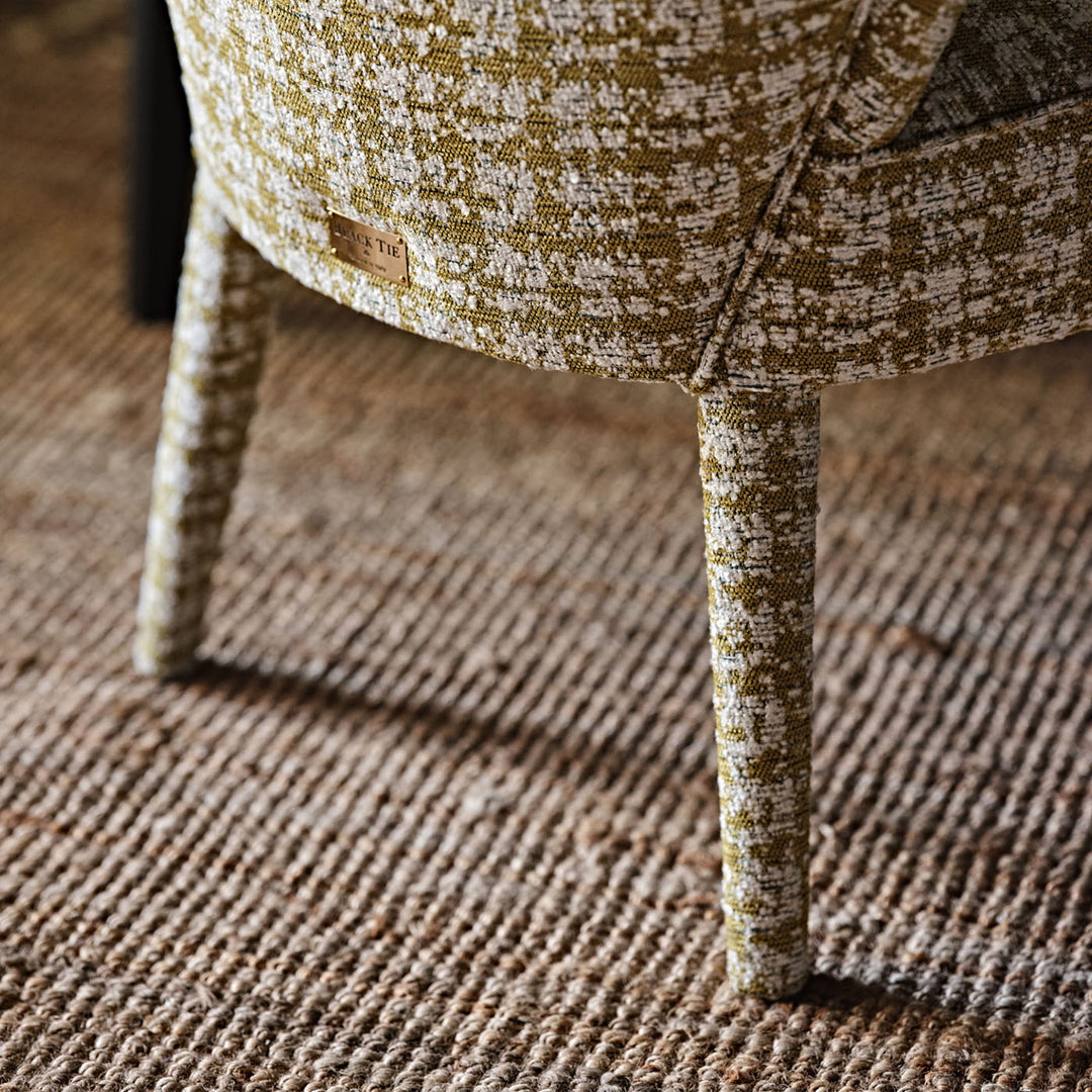 Cloe' Pattern Upholstered Lounge Chair Black Tie | Artemest