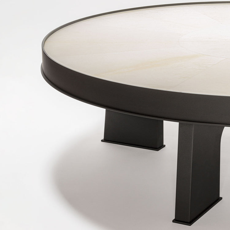 Attica Round Parchment Coffee Table Giobagnara | Artemest