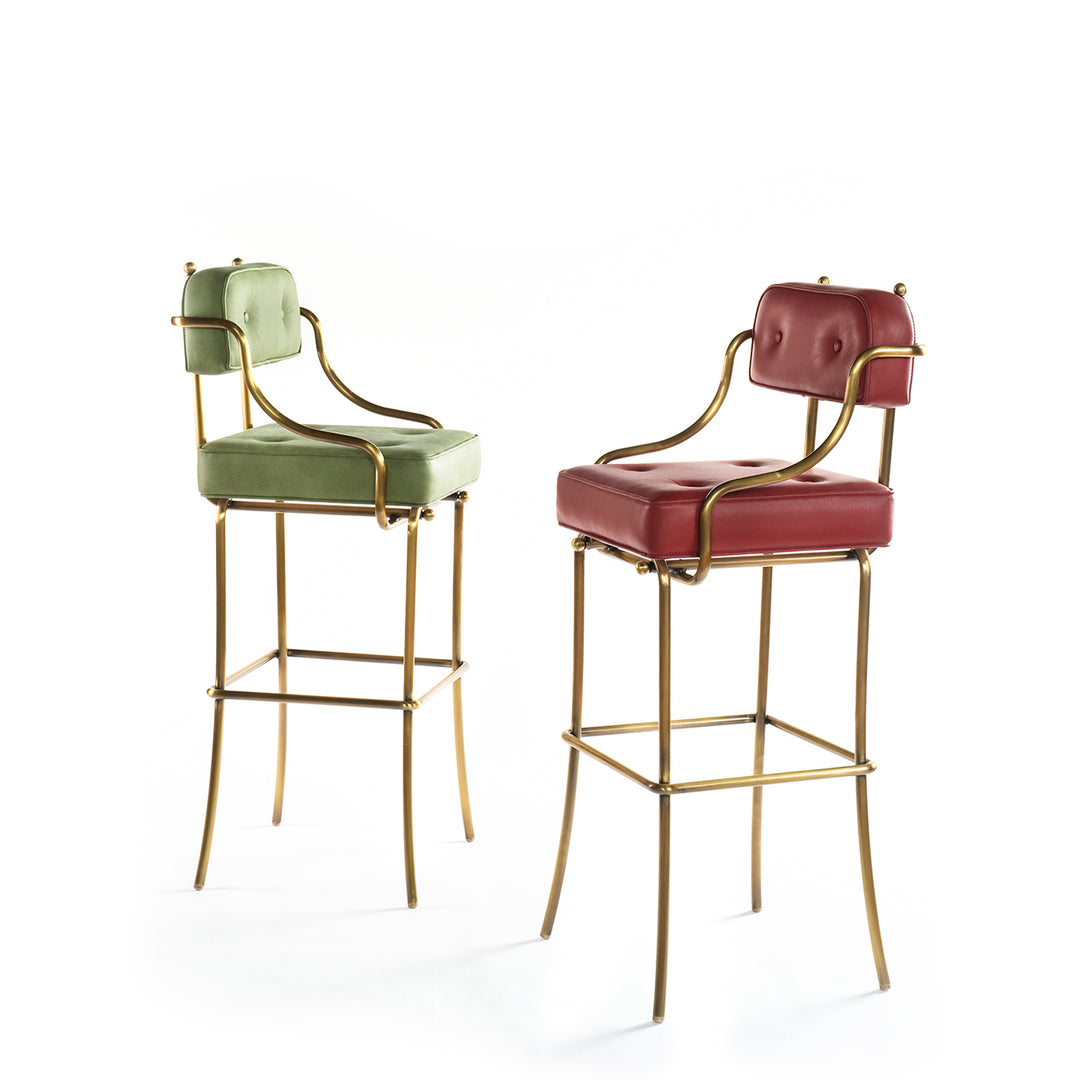 The Red Bar Stool B.B. for Reschio | Artemest