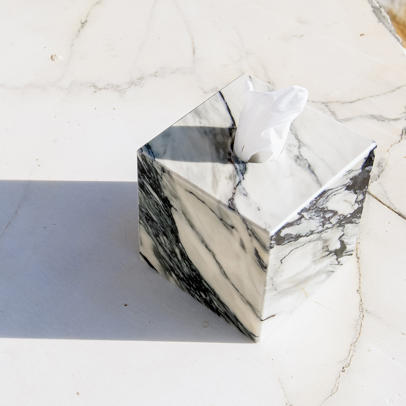 Paonazzo Marble Tissue Box FiammettaV Home Collection | Artemest