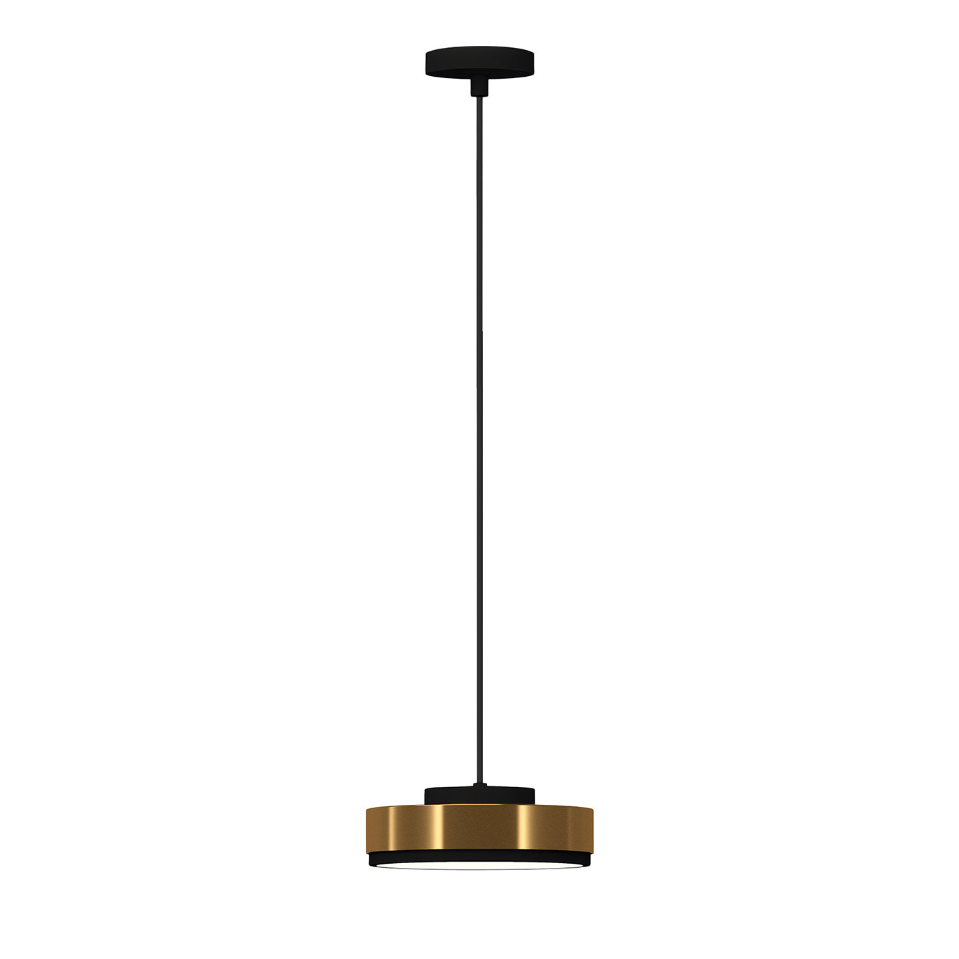 Discus SO Small Brass & Black Pendant Lamp by MKV Design Contardi ...