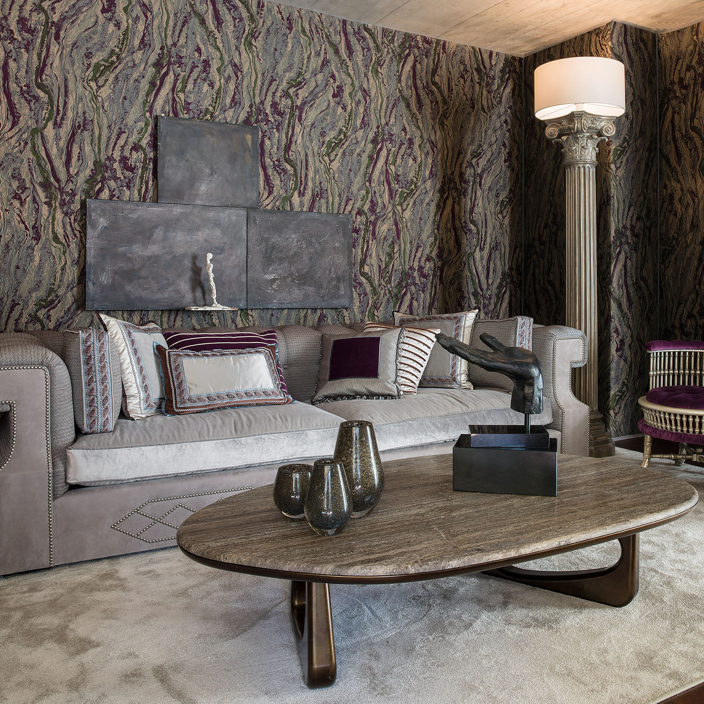 Travertine Marble Coffee Table Provasi | Artemest