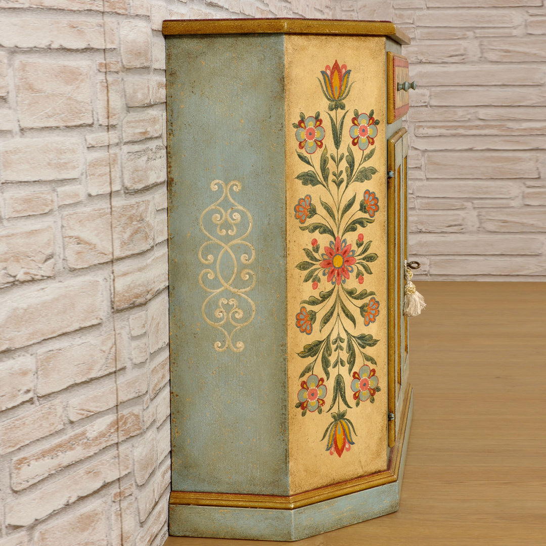 Tirolesi '700 Tyrolean Hand-Painted Sideboard Vangelista 1960 | Artemest