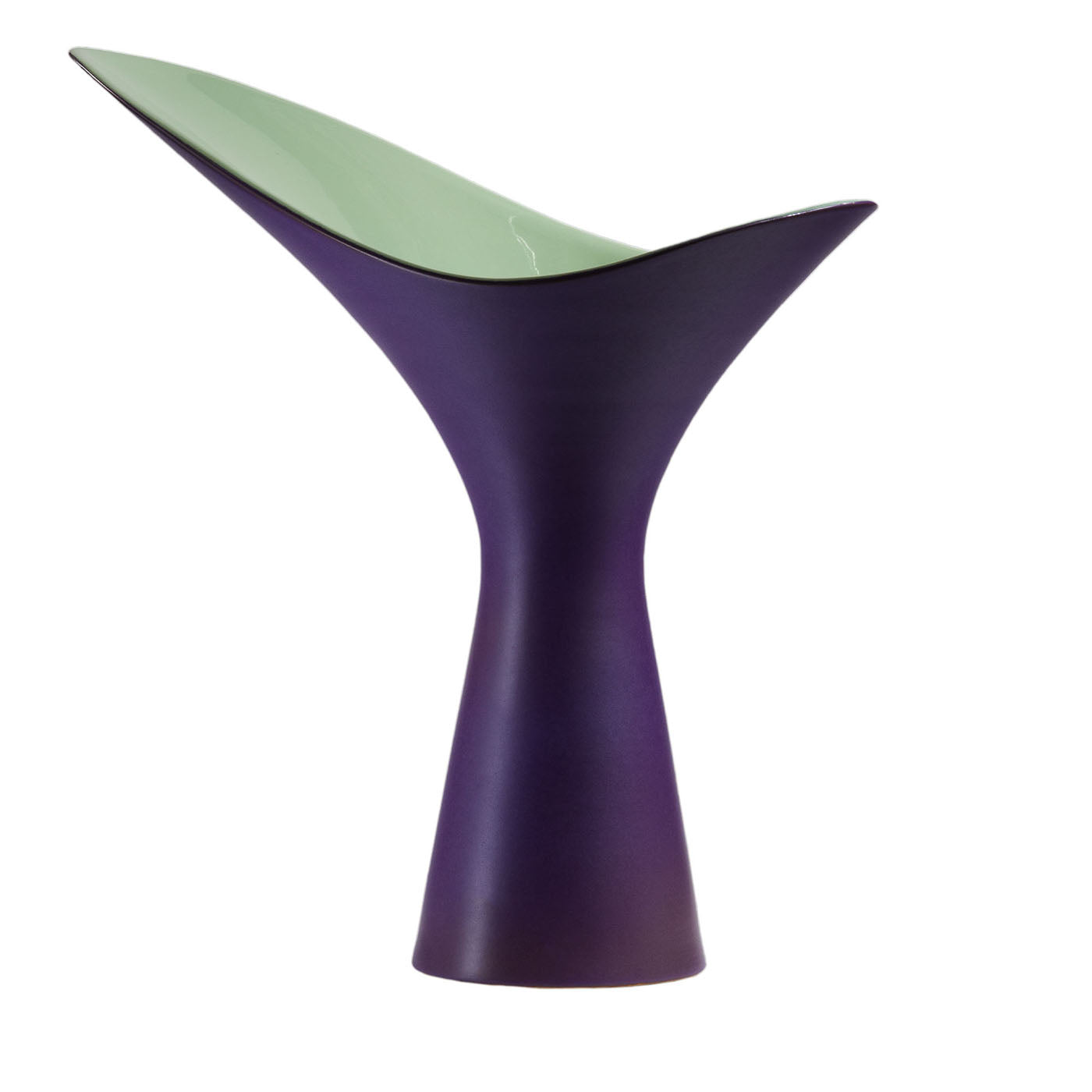 Kàlla Deep Violet Ceramic Vase by Luca Binaglia Rometti | Artemest