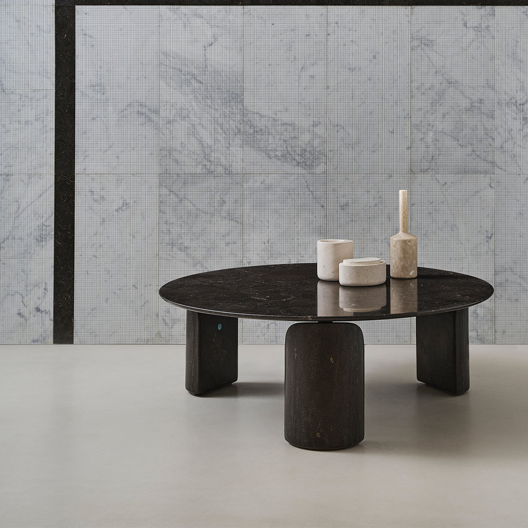Taula Pietra D'Avola Round Coffee Table Salvatori | Artemest