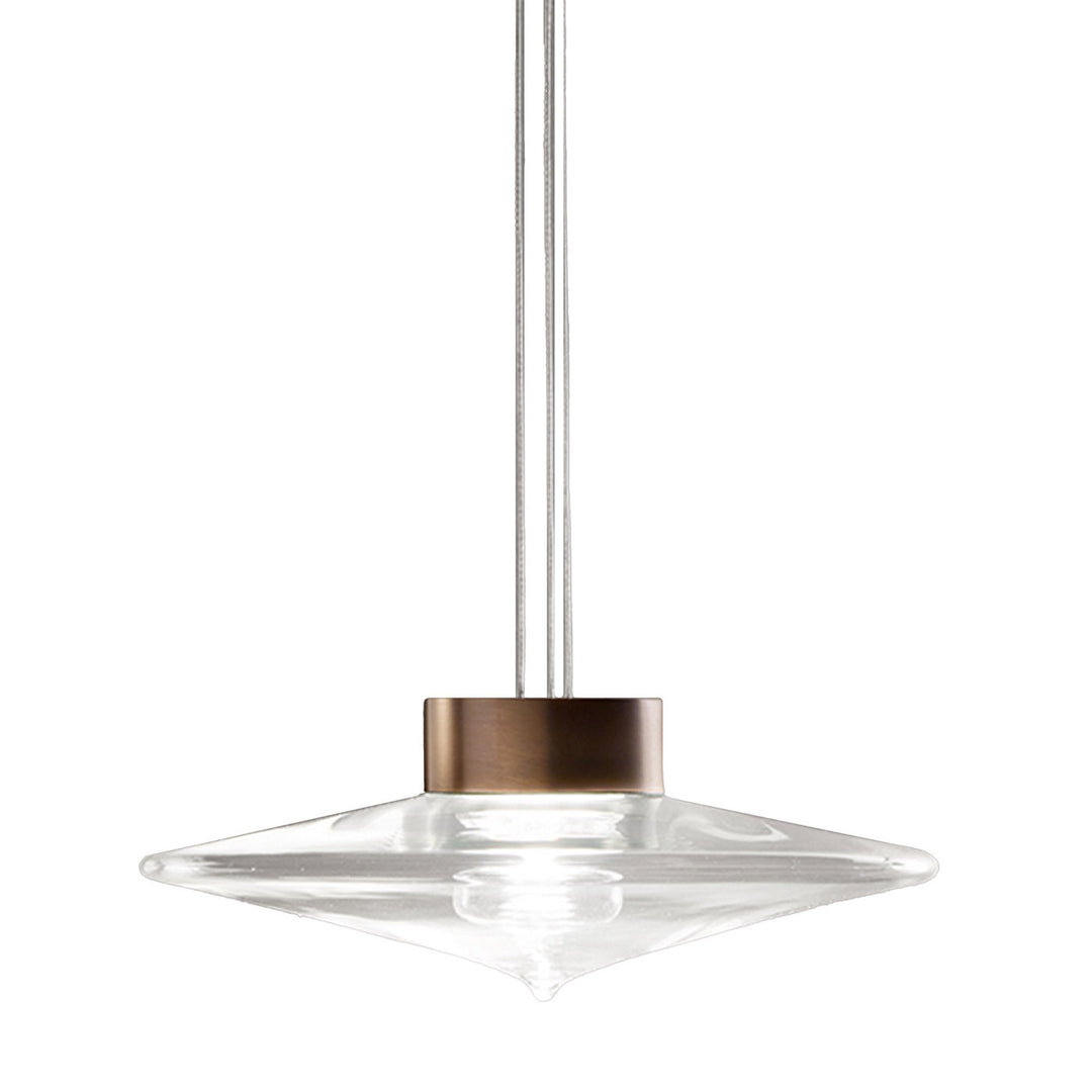 Desideria Burnished and Transparent Pendant Lamp Fisionarte | Artemest