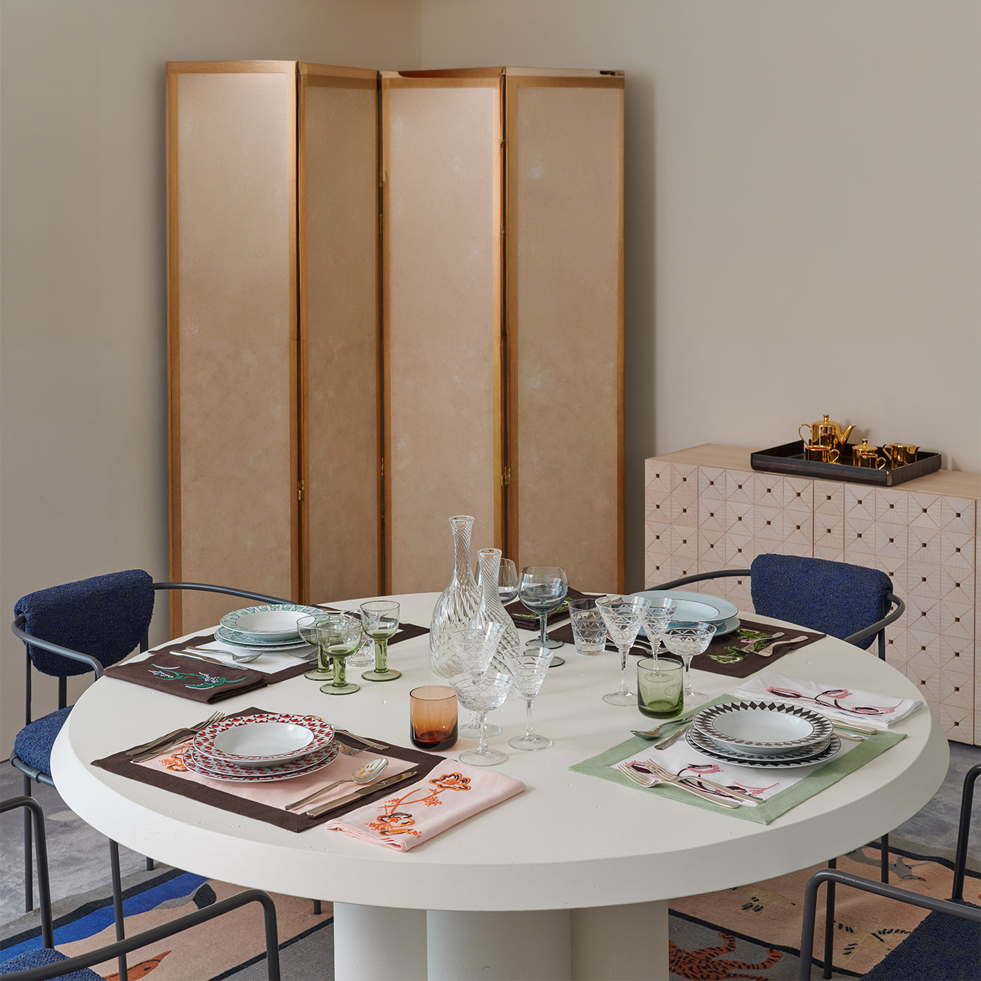 Checkerboard Set of two Porcelain Dessert Plates Prada Home | Artemest