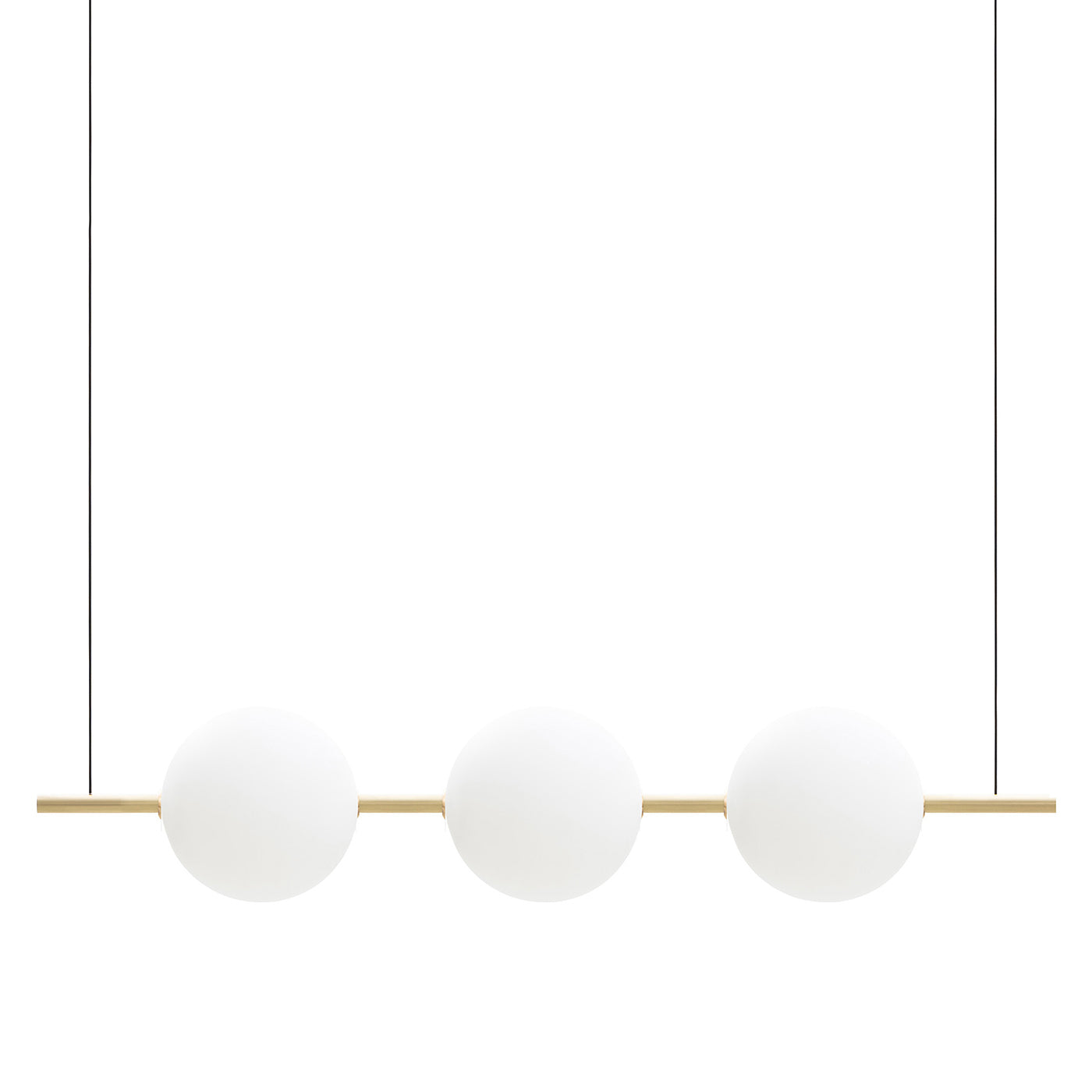 Alma Natural Brass & White Glass 3-Lights Pendant Lamp Il Fanale | Artemest
