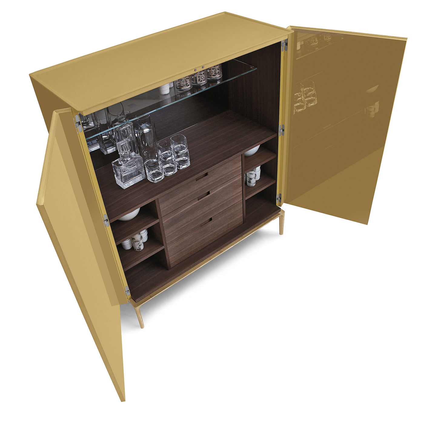 Side Up Mustard Bar Cabinet by Giuseppe Bavuso Alivar | Artemest