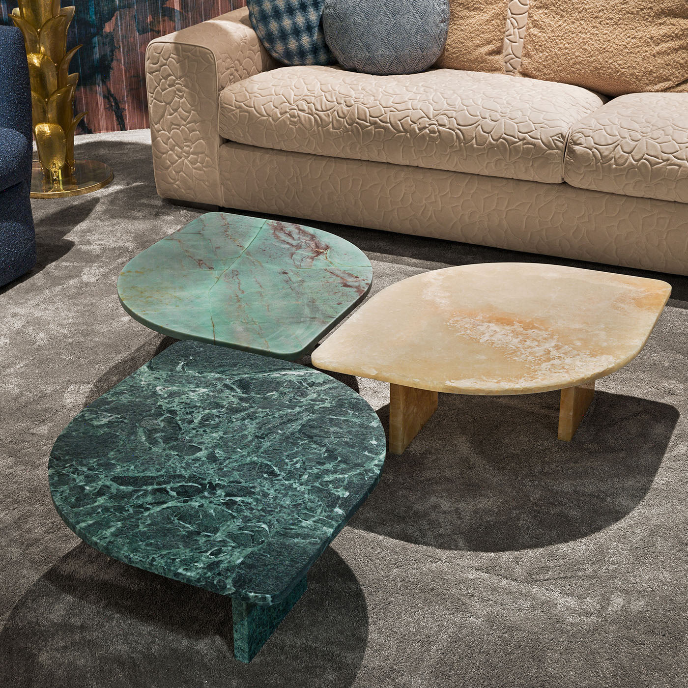 Petal Botanical Green Quartzite Coffee Table Chiara Provasi | Artemest