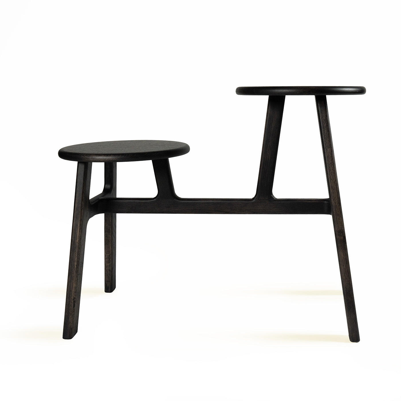 Trespolo Black Double Stool by Giulio Iacchetti Orografie | Artemest