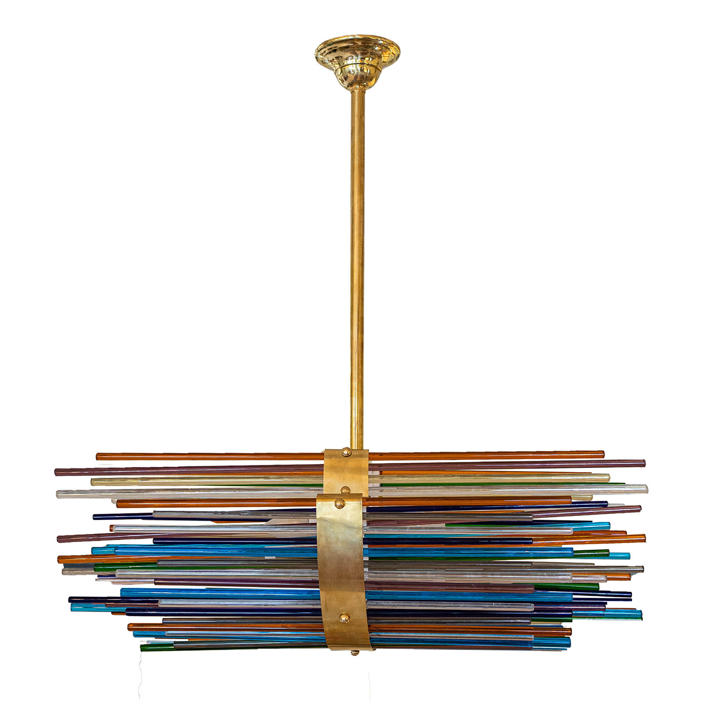 6-Light Polychrome Glass Sticks Chandelier Enrico Neri & C. snc | Artemest