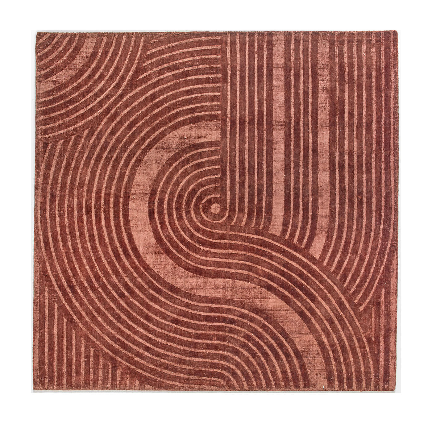 Zen Rust Square Rug Sitap Carpet Couture Italia | Artemest