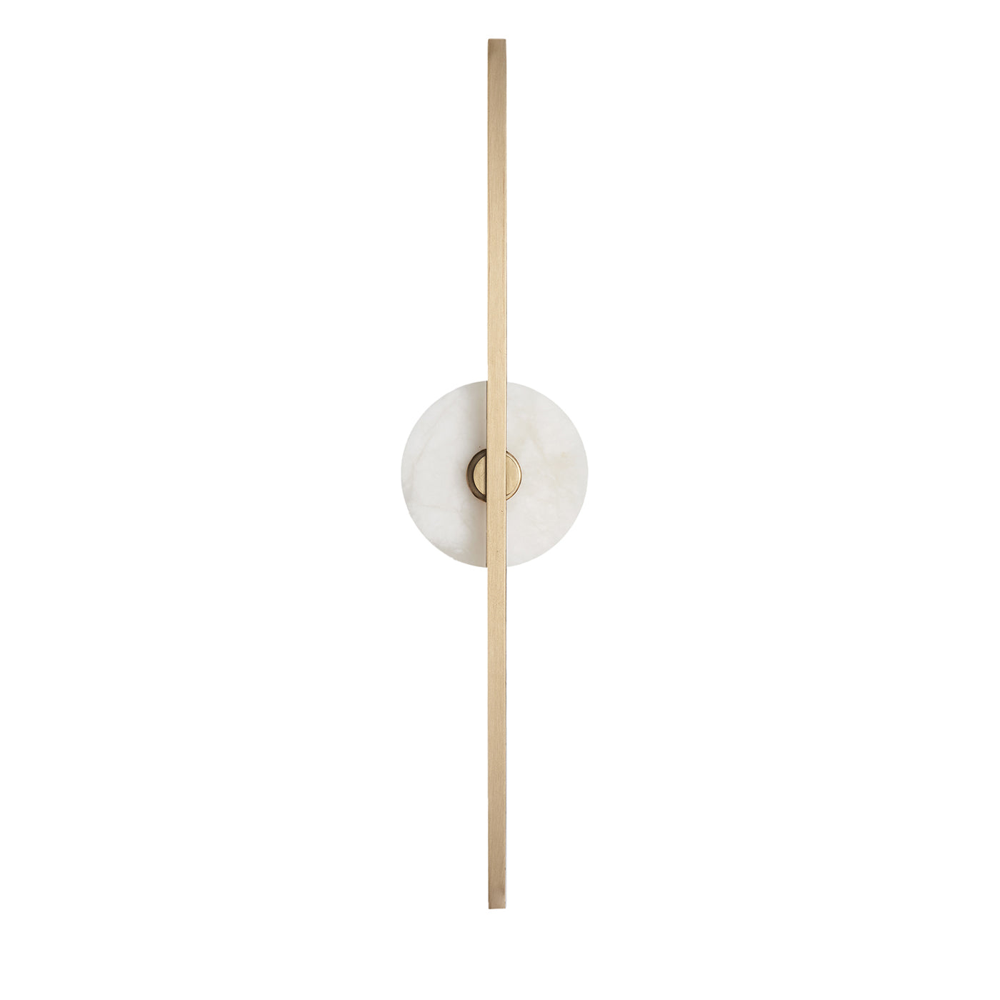 "Essential Stick" Wall Sconce in Satin Brass and White Marble Matlight ...