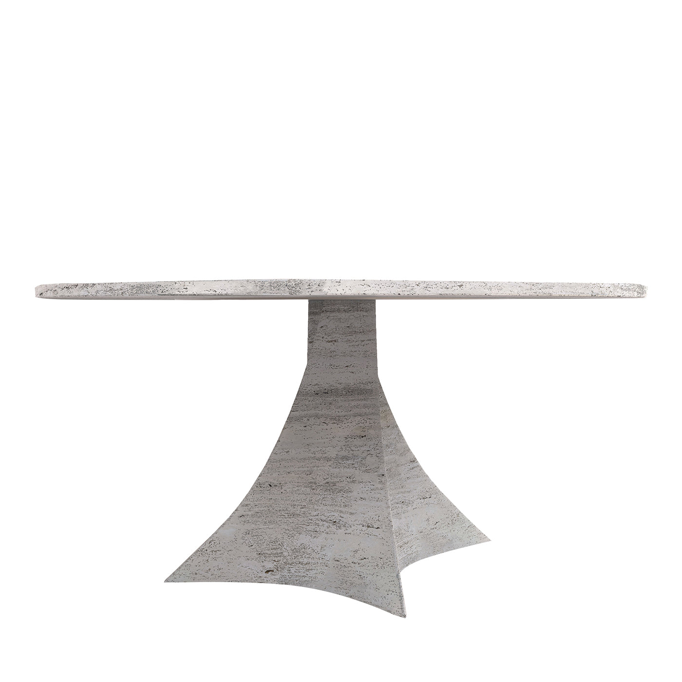 Bianca Round Travertine Table Carcino Design | Artemest