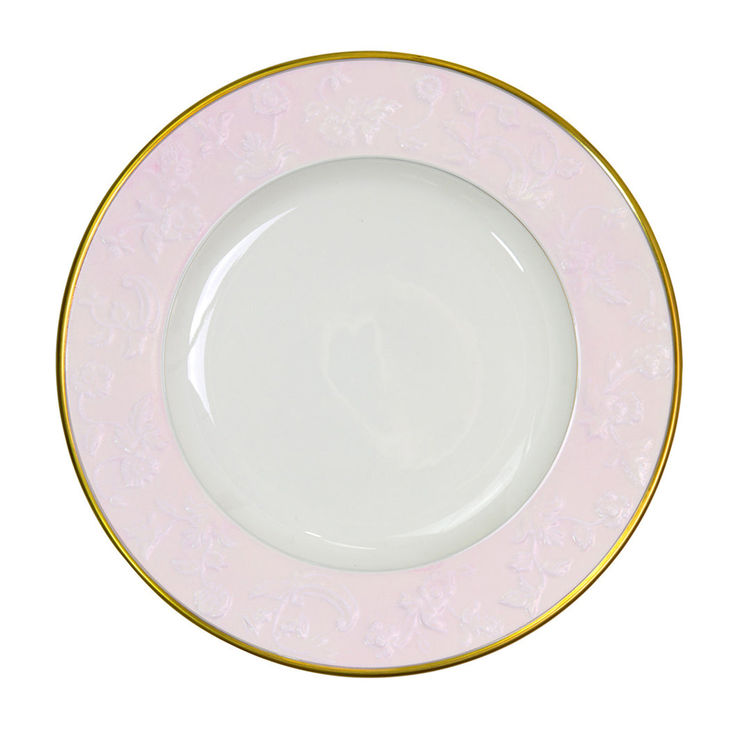 TAORMINA DESSERT PLATE - PINK AND GOLD Villari | Artemest