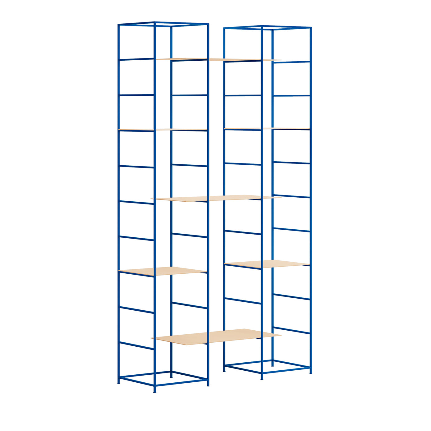 Supermodulare Light Blue Iron 2-Column Bookshelf Marco Ripa | Artemest