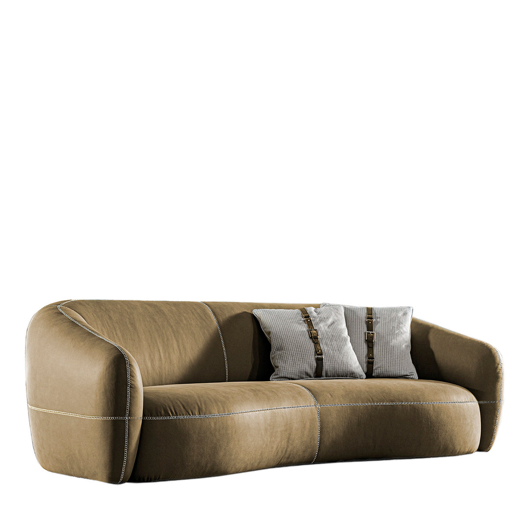 Tivoli Green Leather Sofa Meroni & Colzani | Artemest