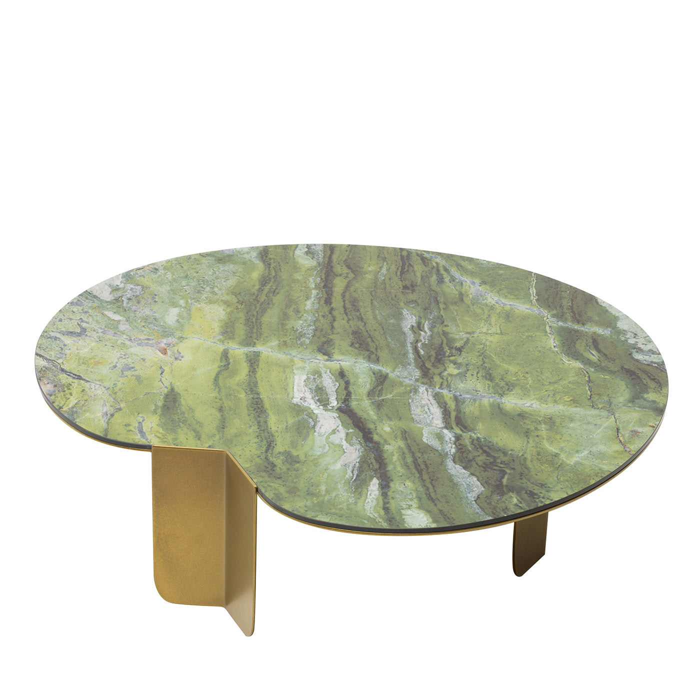 Monet Low Green & Golden Coffee Table Pollini Home | Artemest