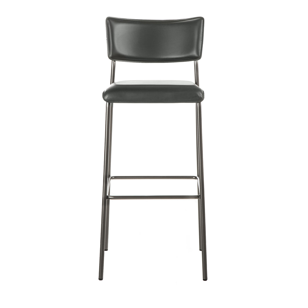 Isotta Leather Bar Stool Enrico Pellizzoni | Artemest