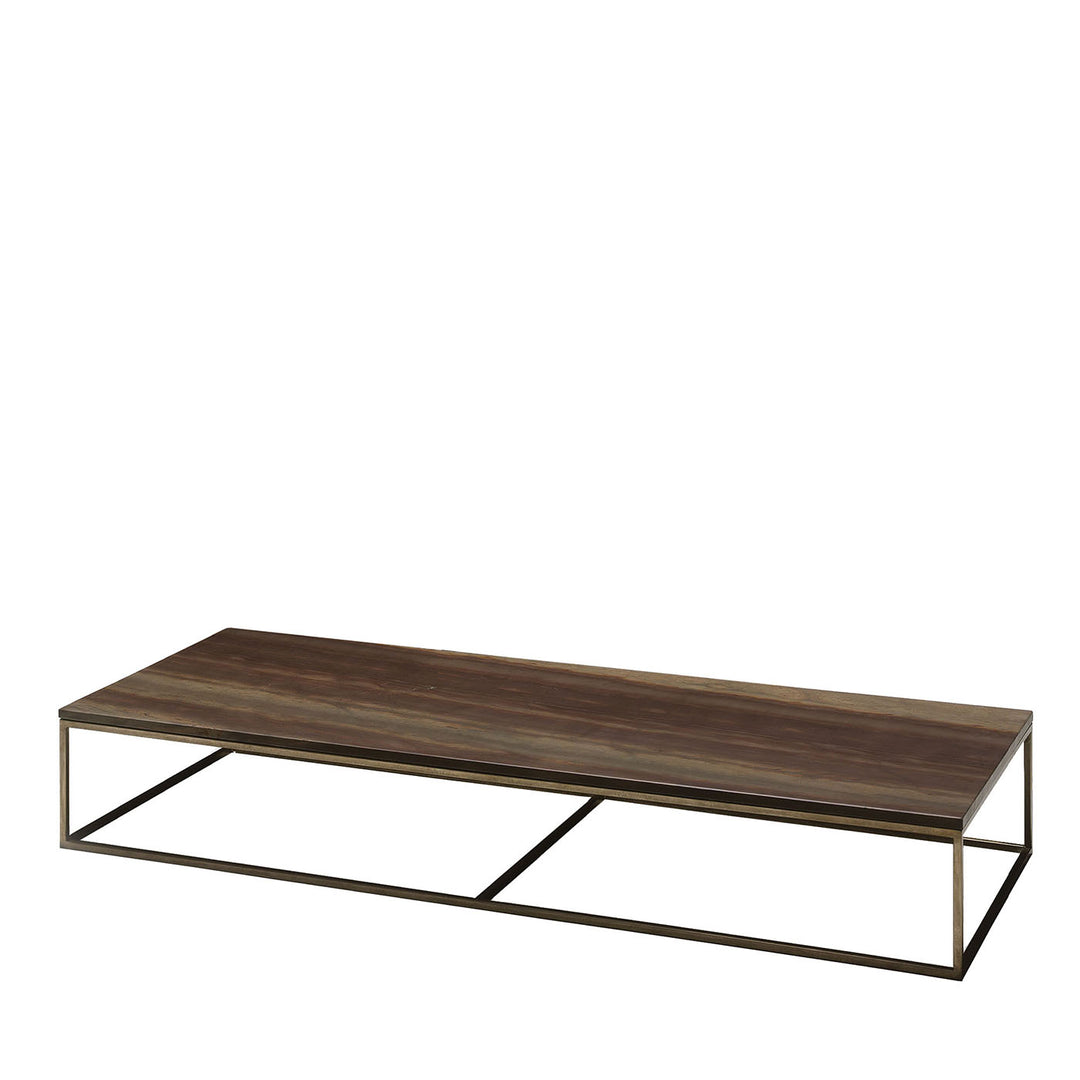 Elegant Brown Stone Hugo Coffee Table Black Tie | Artemest