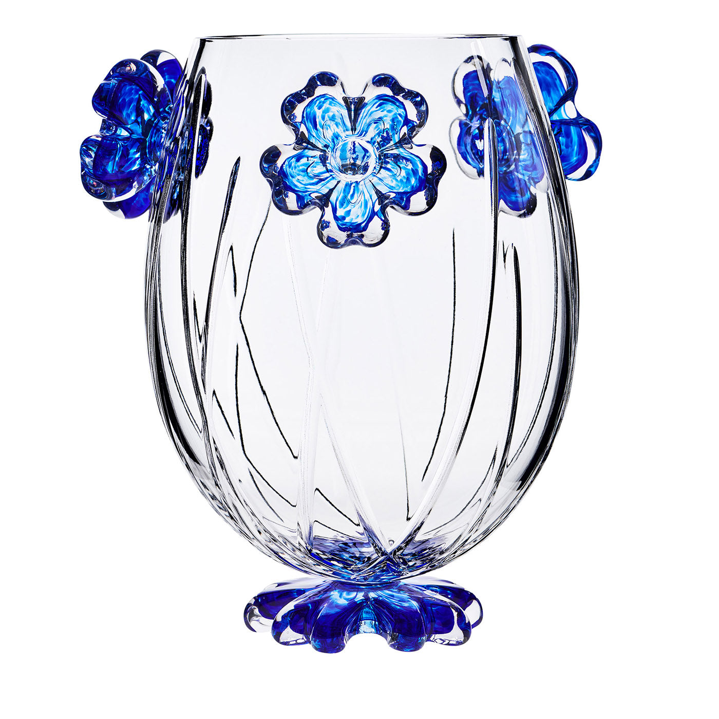 Cistus Drop with Blue Flowers Vase Mario Cioni & C | Artemest