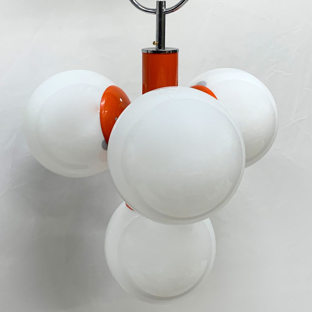 Stilnovo 4-Light Orange Chandelier Enrico Neri & C. snc | Artemest