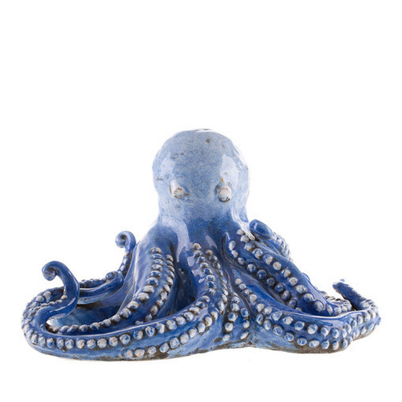 Blue Ceramic Octopus Sculpture Ceramiche Ceccarelli | Artemest