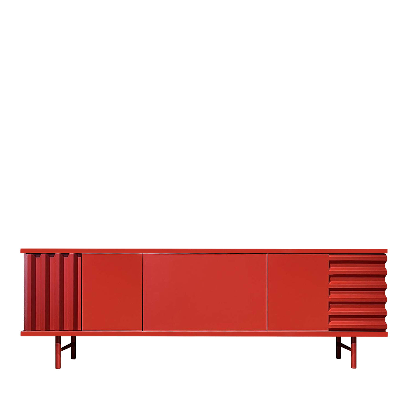 B-SIDE Fire Red 3-Door Sideboard DLA Design Lab | Artemest