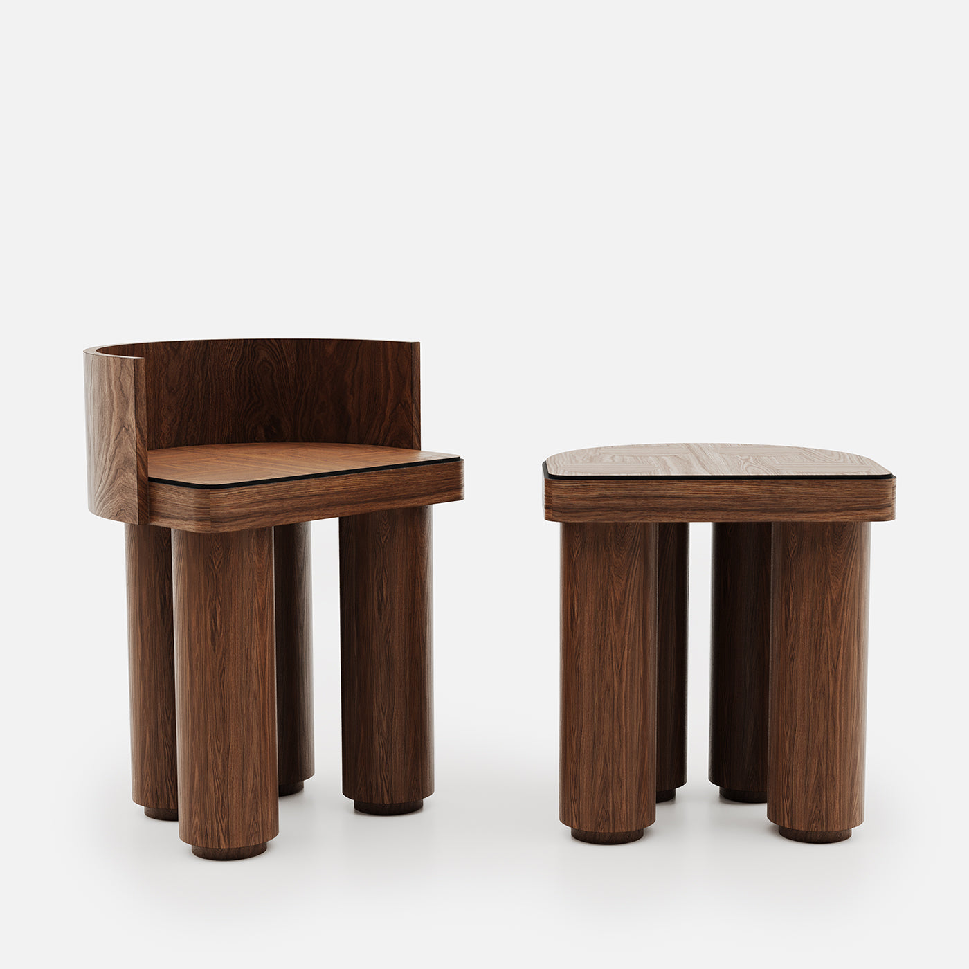 Roma Oak Wood Stool studiointervallo | Artemest