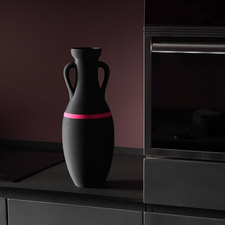 Giulio Cesare XL Black And Fucsia Amphora Pop Pot | Artemest