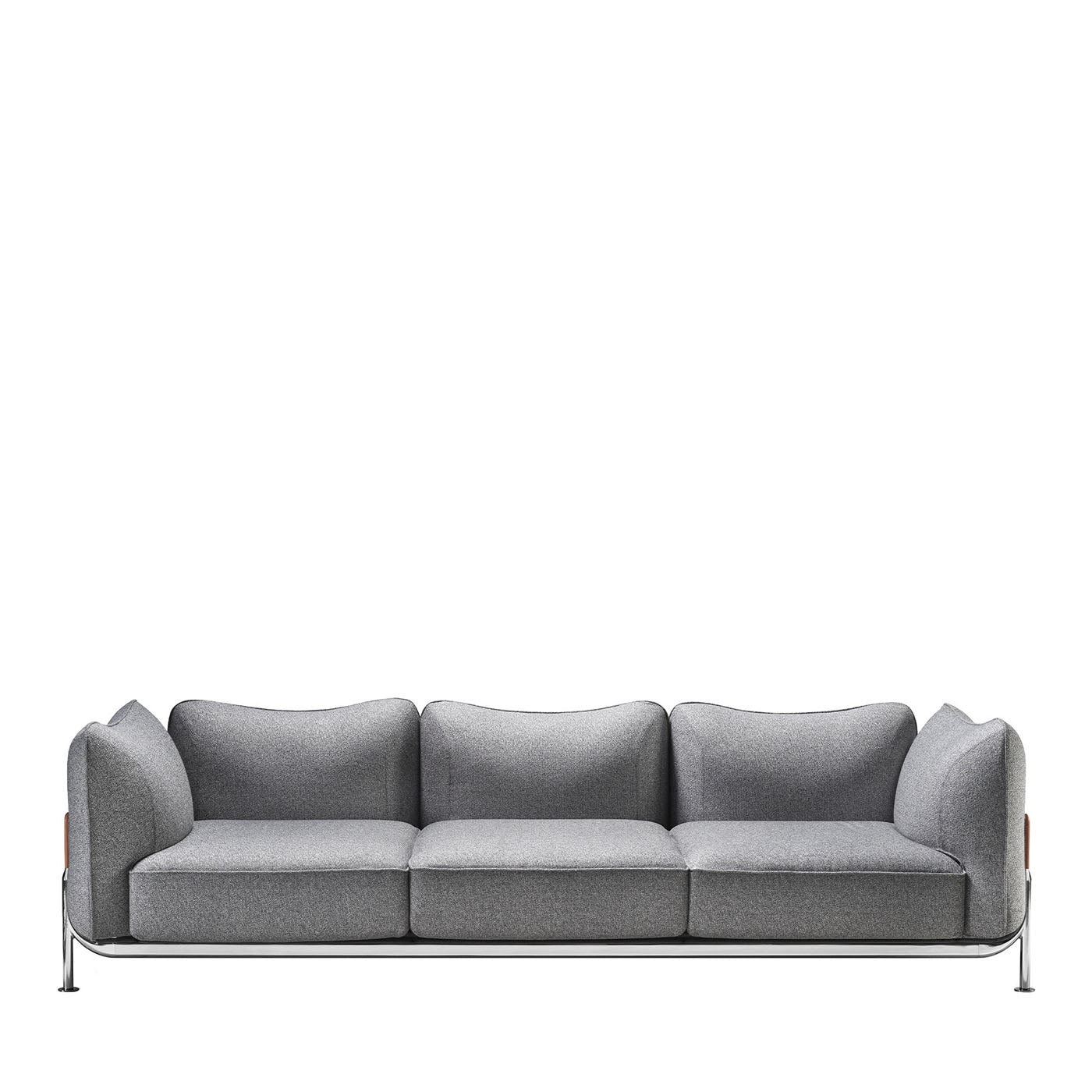 Tasca 3-Seater Gray Fabric Sofa Ghidini 1961 | Artemest