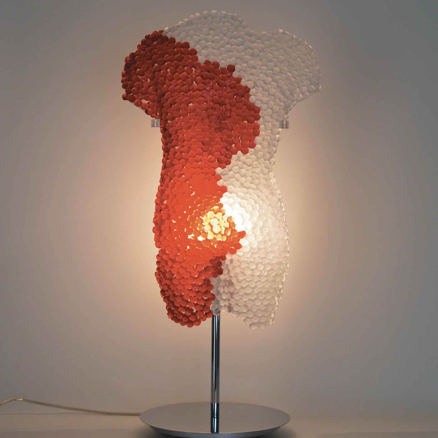 Body Crystal Red Sculpture with Backlit System VéVé Glass | Artemest