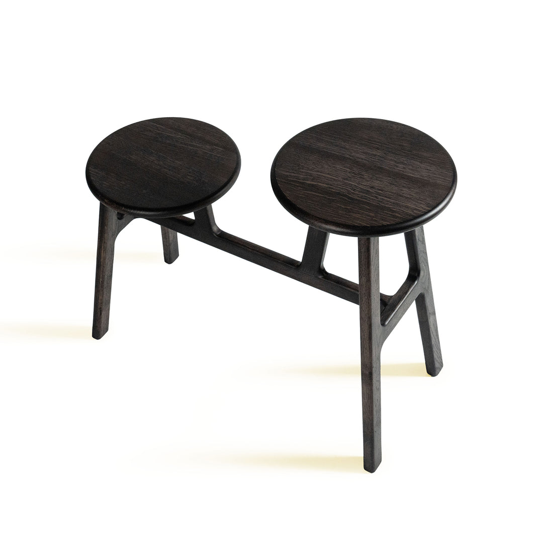 Trespolo Black Double Stool by Giulio Iacchetti Orografie | Artemest