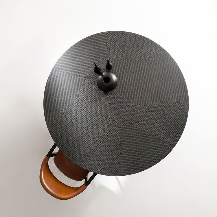 Feel Black Dyed Wood Round Dining Table Laura Meroni | Artemest