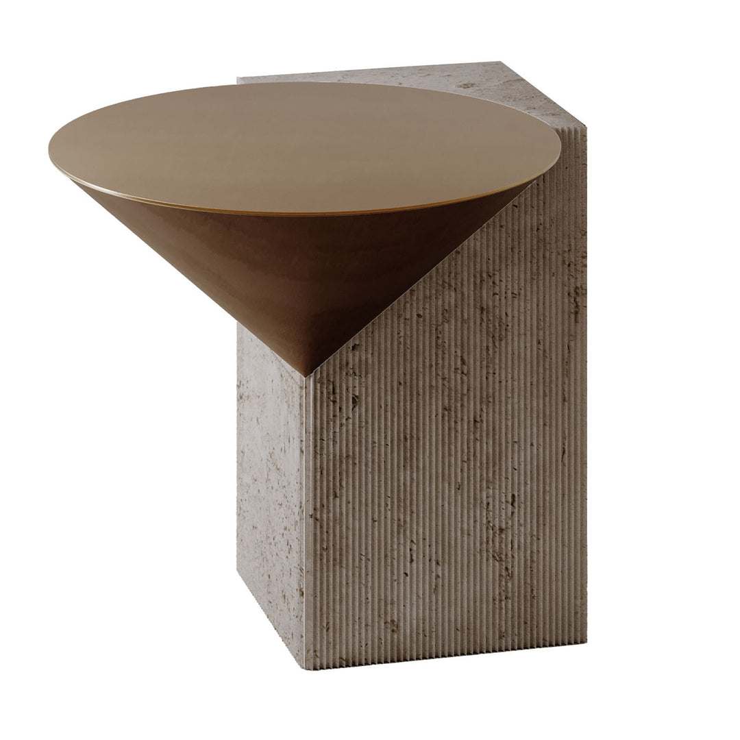 Rock Side Table In Travertine Marble VeniceM | Artemest