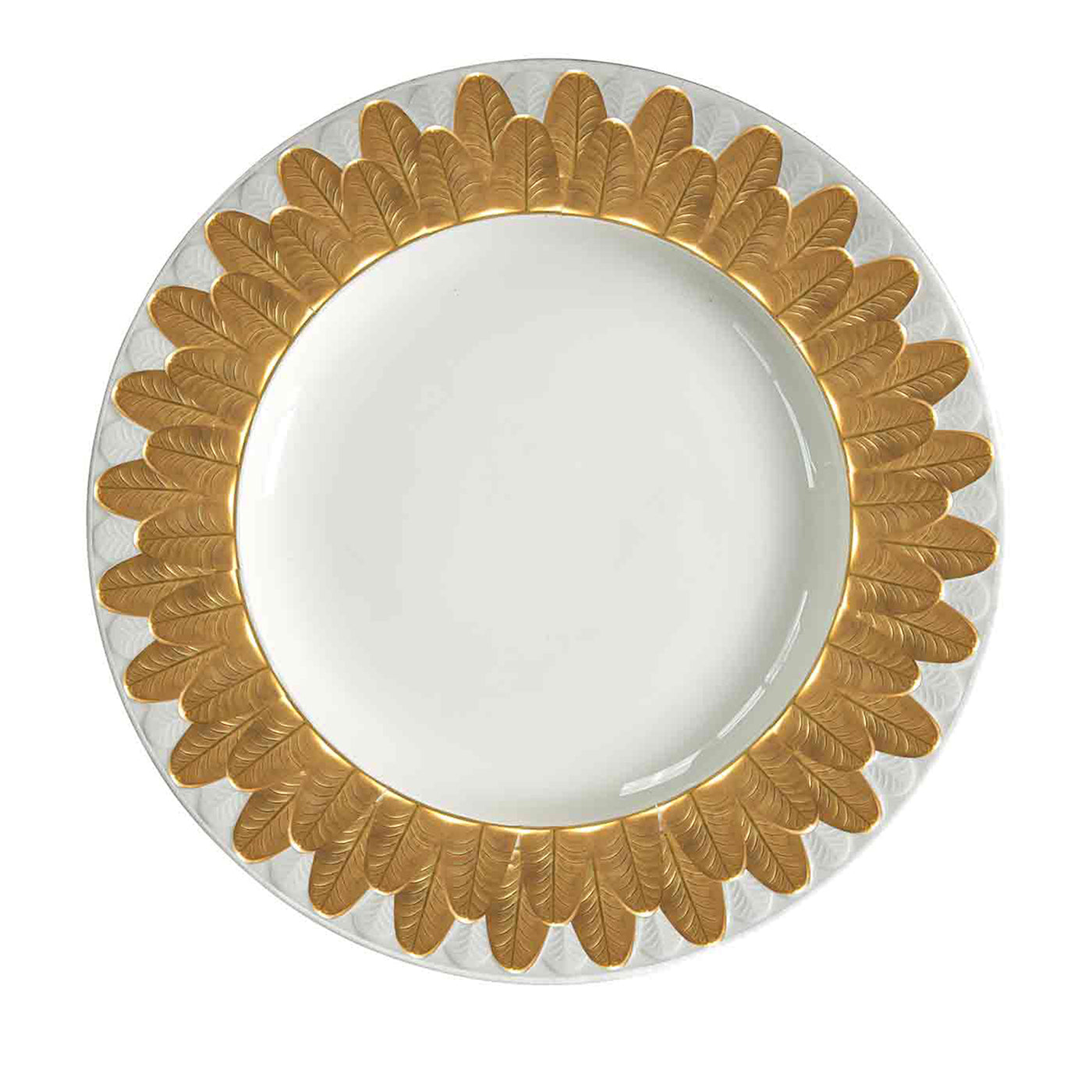 PEACOCK DINNER PLATE - GOLD #2 Villari | Artemest