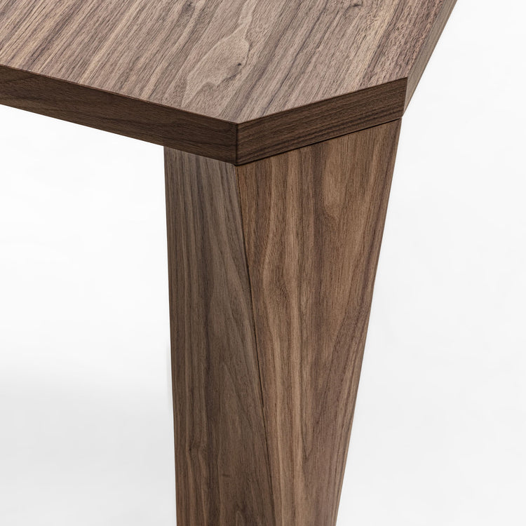 Super Twist Rectangular Canaletto Walnut Wood Table Durame | Artemest