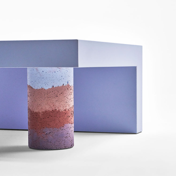Blue Alberoni Coffee Table Design By Patricia Urquiola Cimento | Artemest