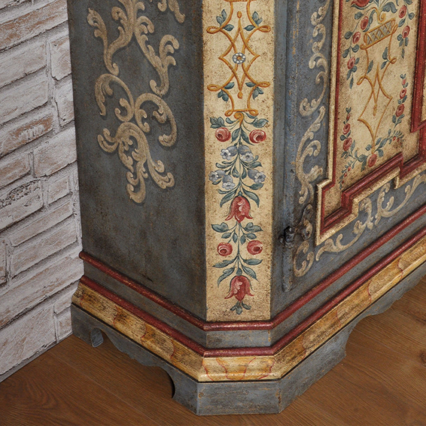 18th-Century Baroque Tyrolean-Style Floral Sideboard Vangelista 1960 ...