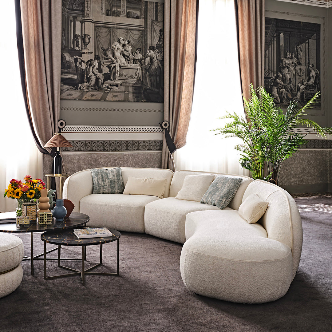 Erasmo White Sofa Black Tie | Artemest