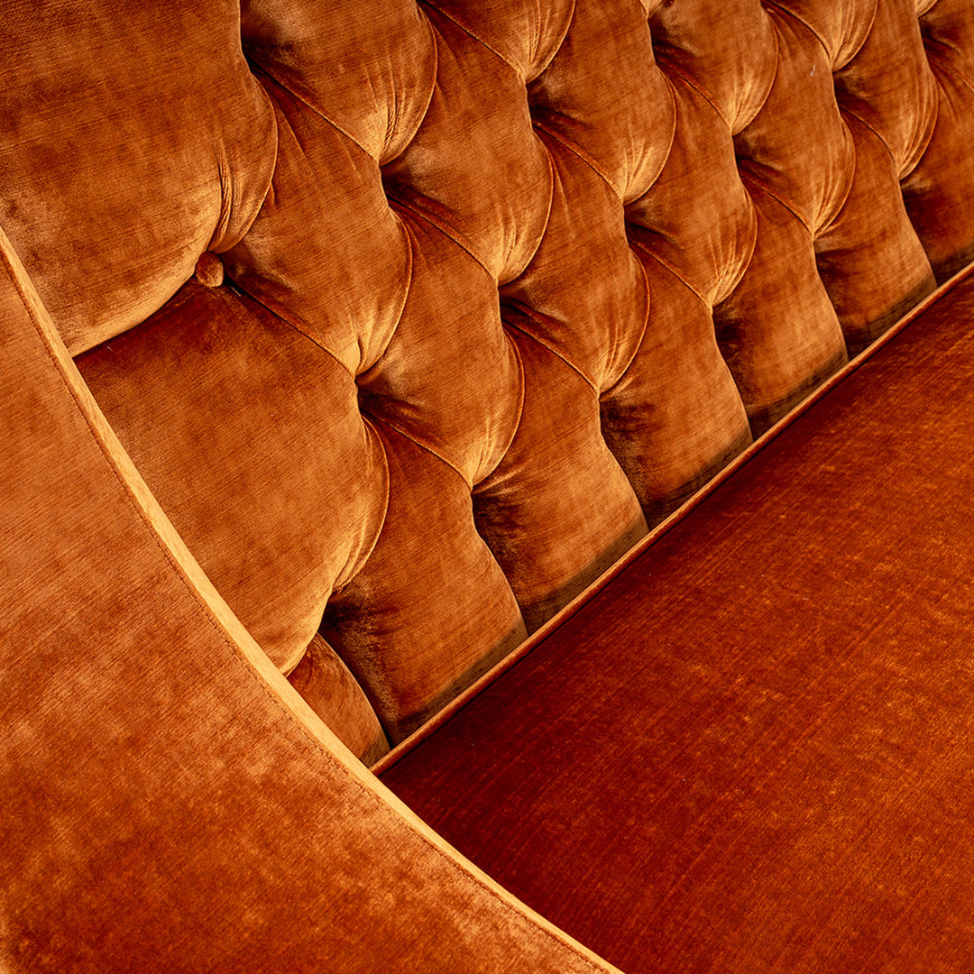 Elba Rust Velvet Sofa Porte Italia | Artemest