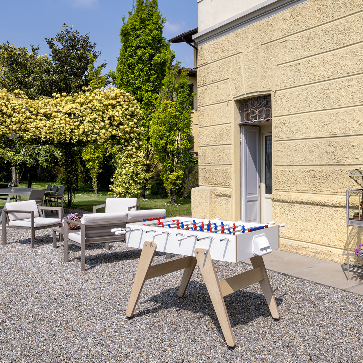 Cross Outdoor White Foosball Table by Basaglia + Rota Nodari Fas ...