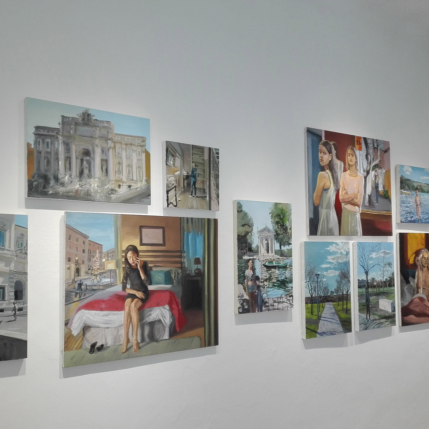 Stanza D'Albergo Oil on Cotton Painting Federico Lombardo | Artemest