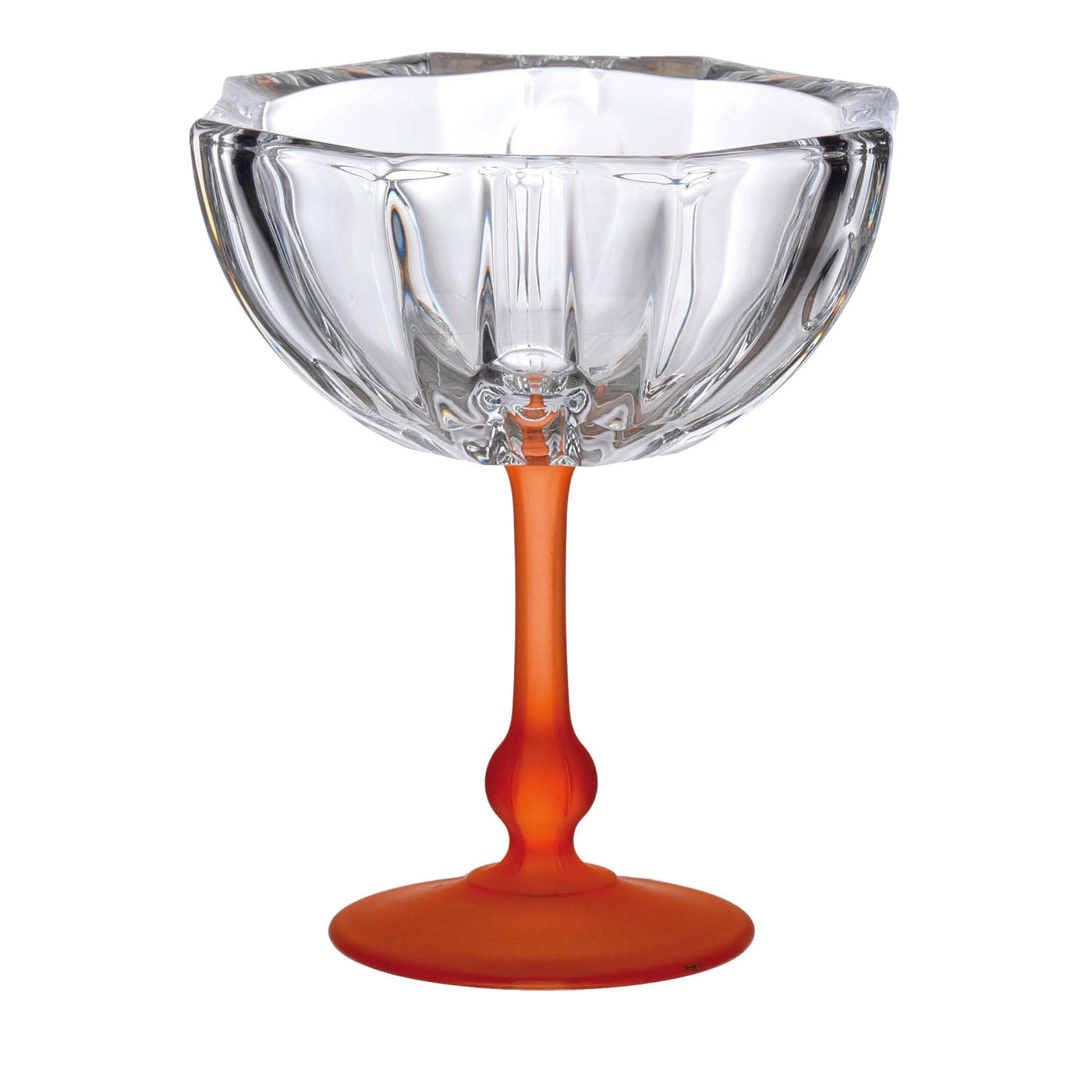 Milano Transparent & Orange Set of 6 Stem Cups Creart | Artemest