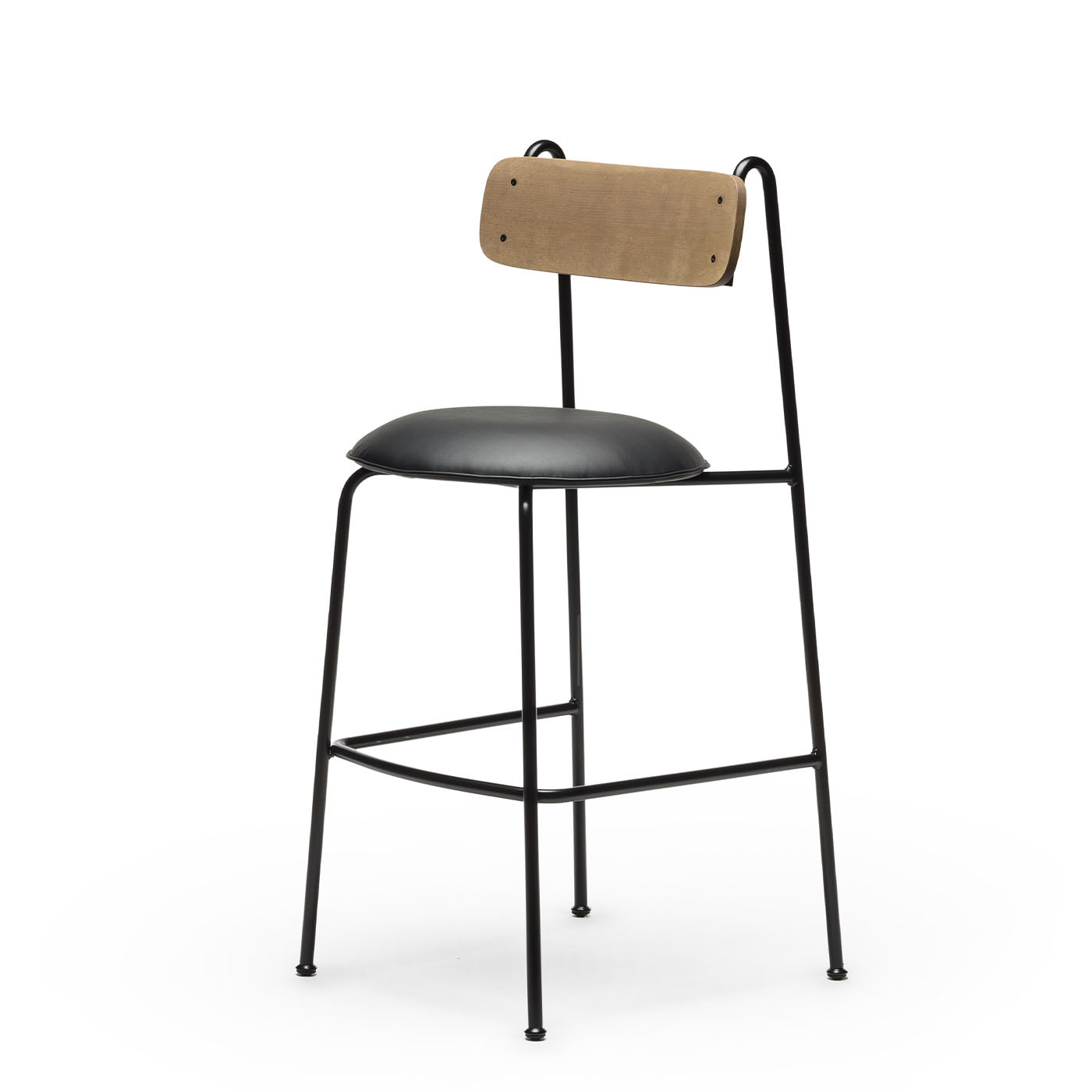 Lena Sg-75 Black And Walnut Ash Bar Stool By Designerd Chairs & More ...