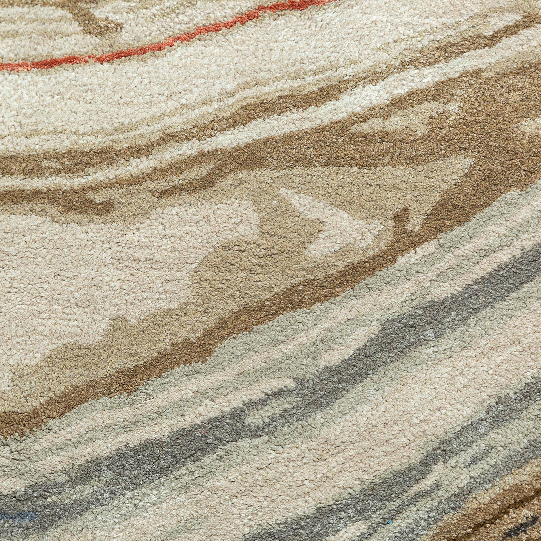 Mellow Waves Antique White & Clay Hand Tufted Rug Jaipur Rugs | Artemest