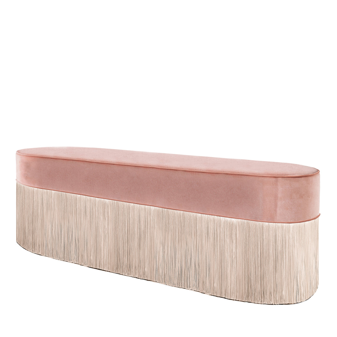 Fringed Pink Two-Toned Bench Lorenza Bozzoli Couture | Artemest