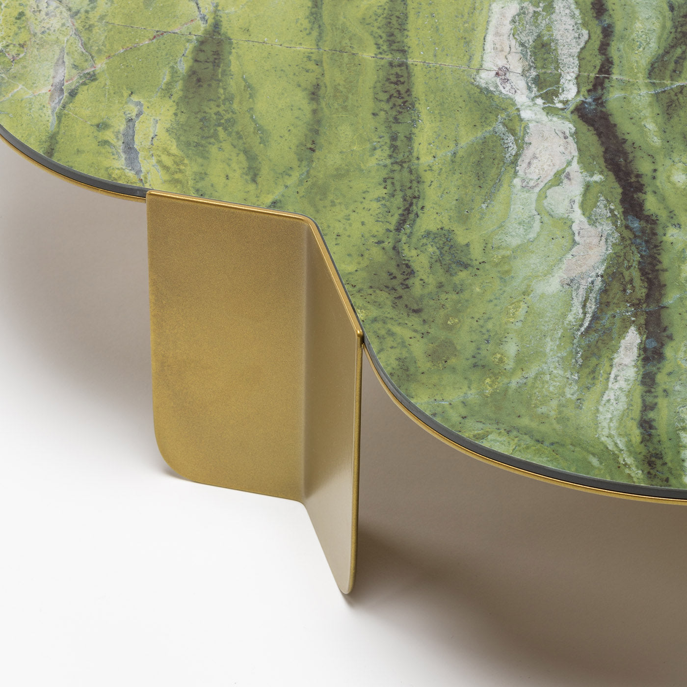 Monet Low Green & Golden Coffee Table Pollini Home | Artemest